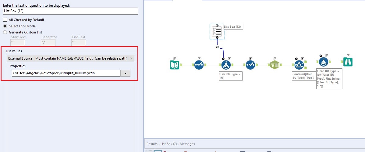 Solved: Issue with populating list box in chain app - Alteryx Community