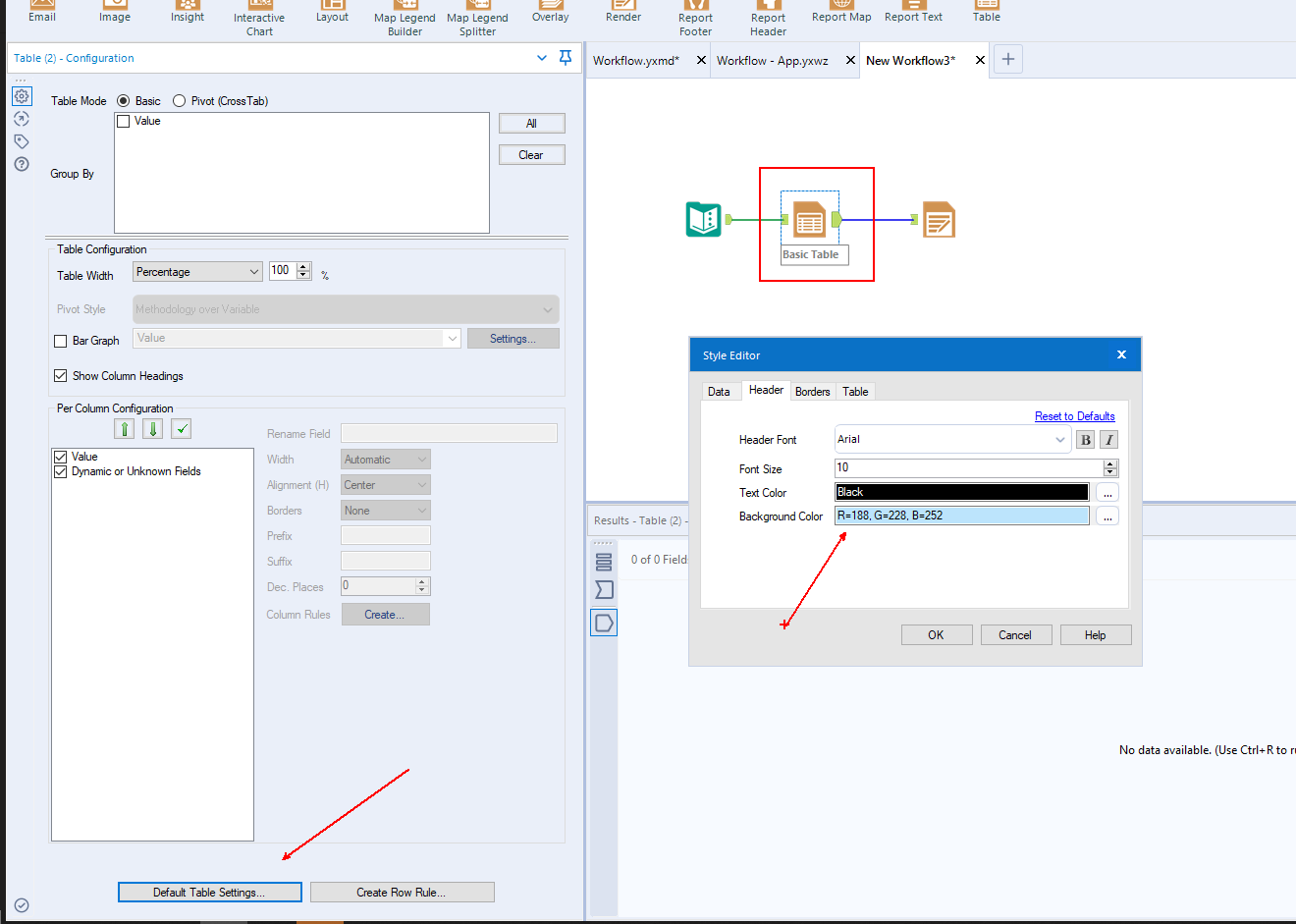 Set Background color for the Output - Alteryx Community