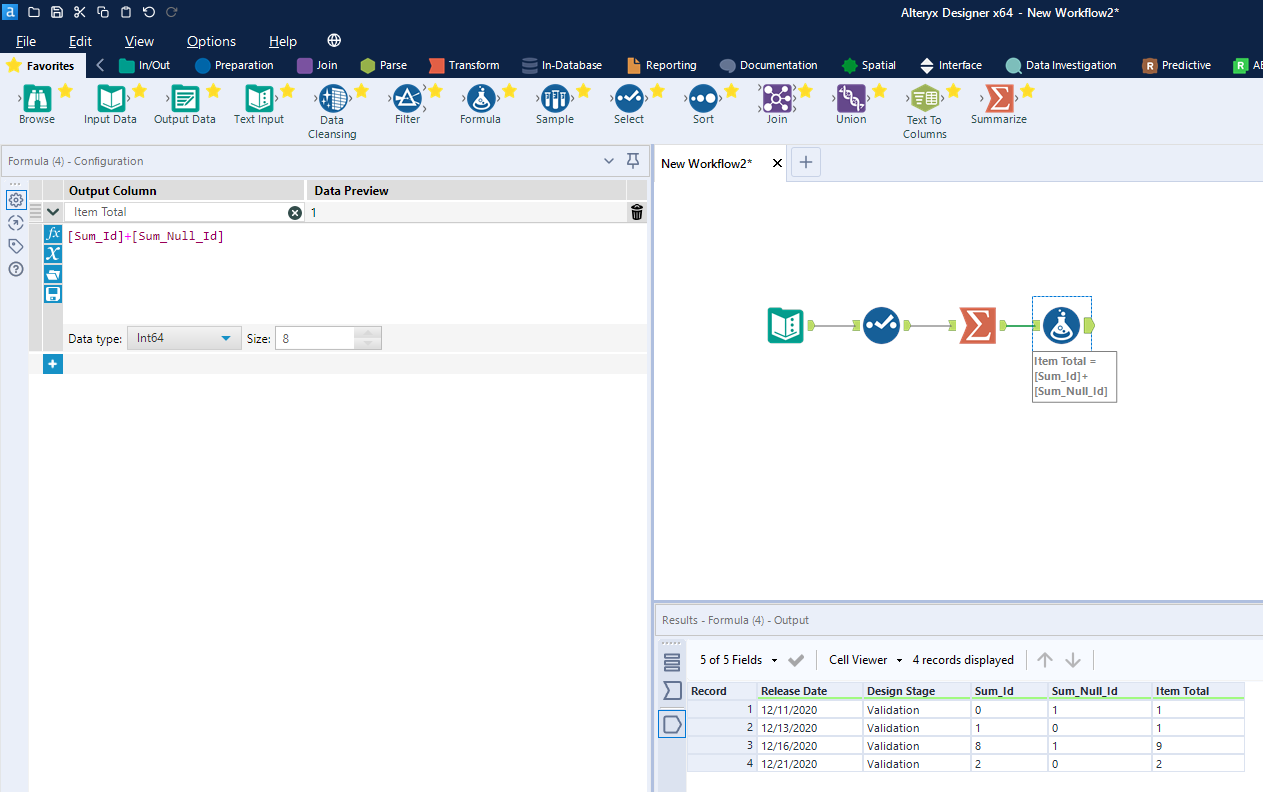 Solved: Merge two columns to show distinct count of id as ... - Alteryx ...