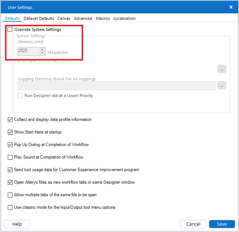Memory error when creating hyper file - Alteryx Community