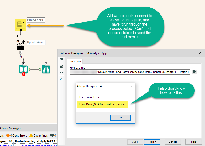 Solved: Getting the File Browse and Action tool to work - Alteryx Community