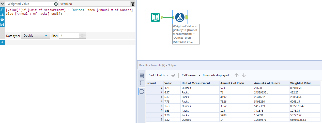 Calculating weighted average when weight field dep... - Alteryx Community