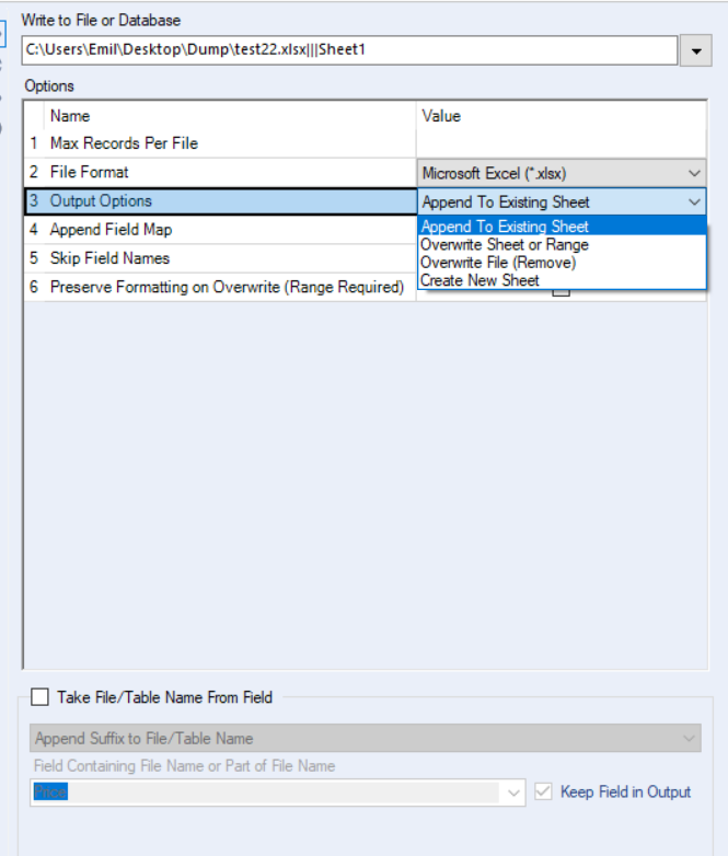Copying data into an existing file - Alteryx Community
