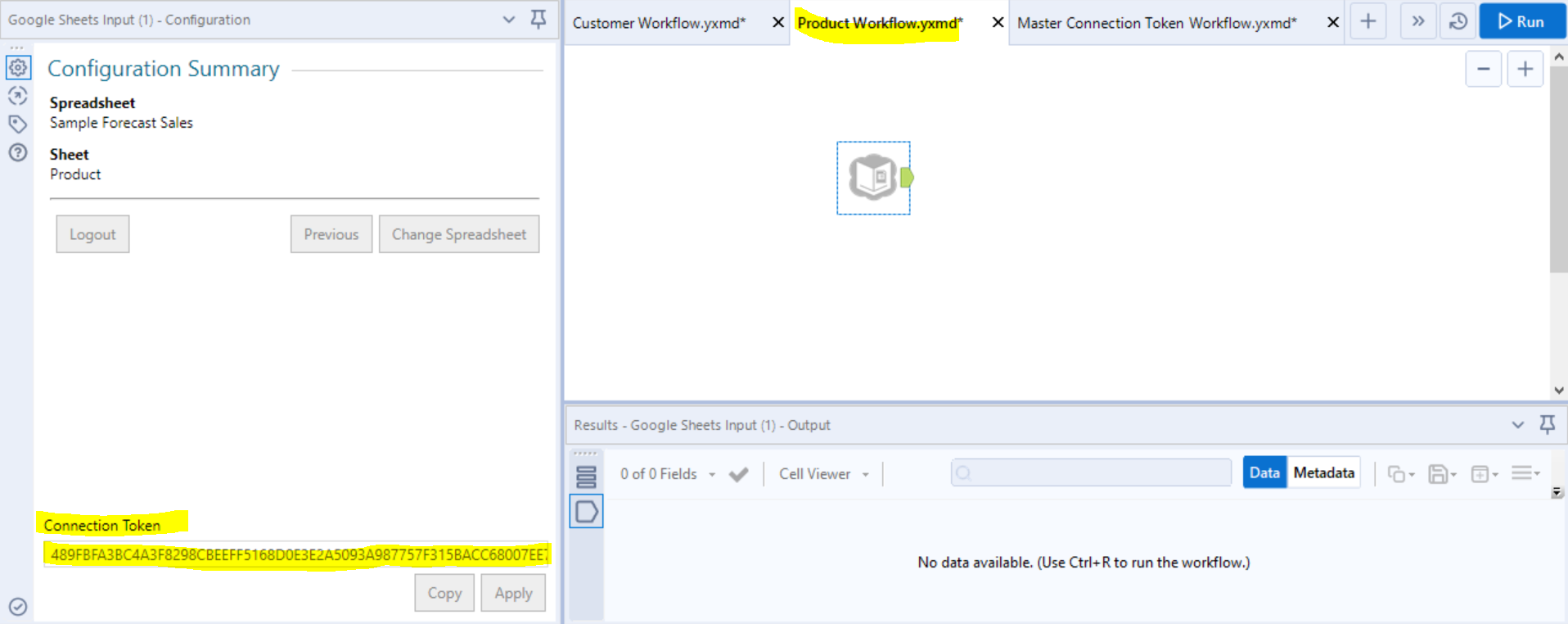 Solved: How to retrieve & replace Google Sheet input tool ... - Alteryx Community