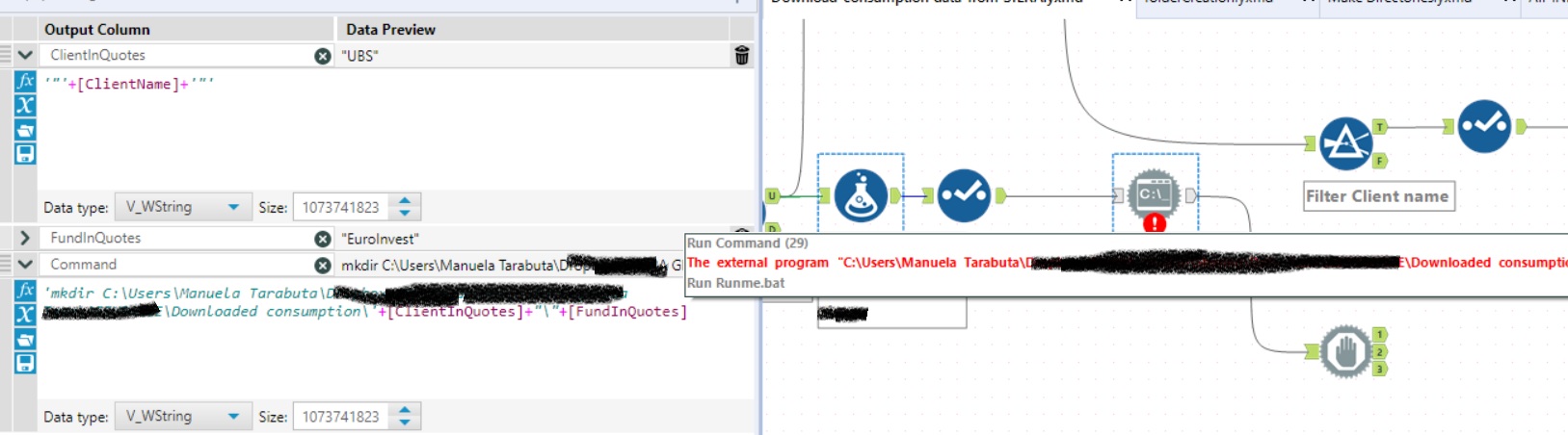 Folder Creation Error Code 1 Run Command Alteryx Community