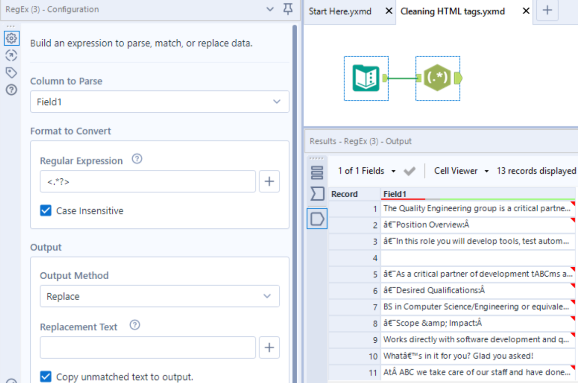 HTML COlumns to Text - Alteryx Community