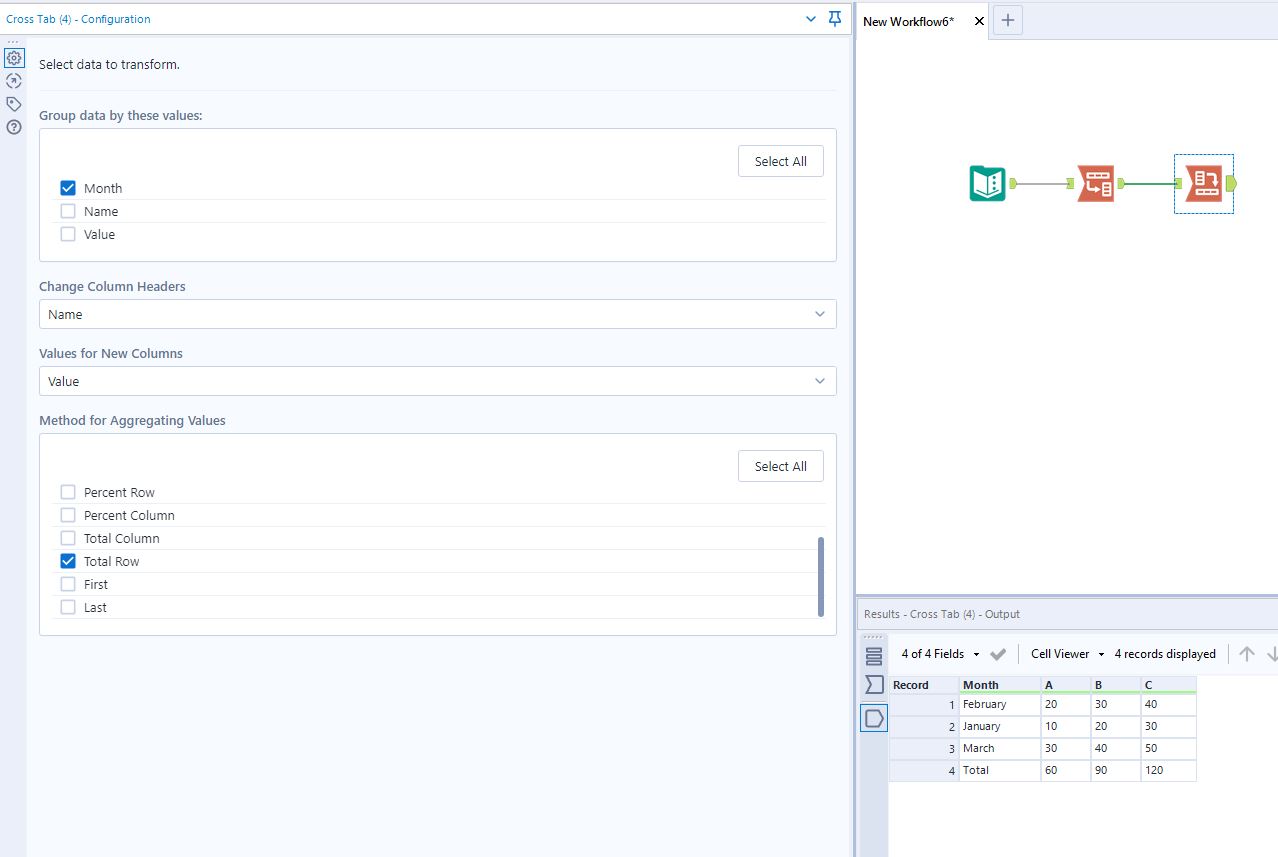 Solved: How to get total by column - Alteryx Community