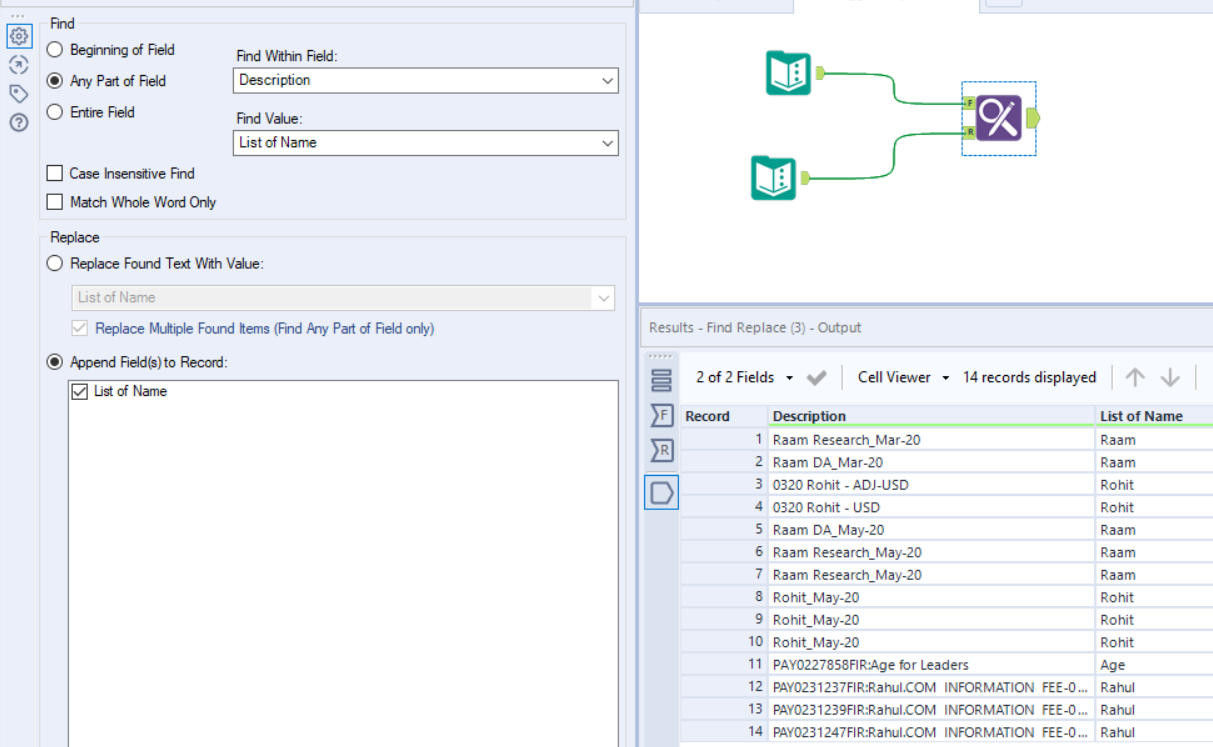 Solved: How to find in a particular column and place the r... - Alteryx ...