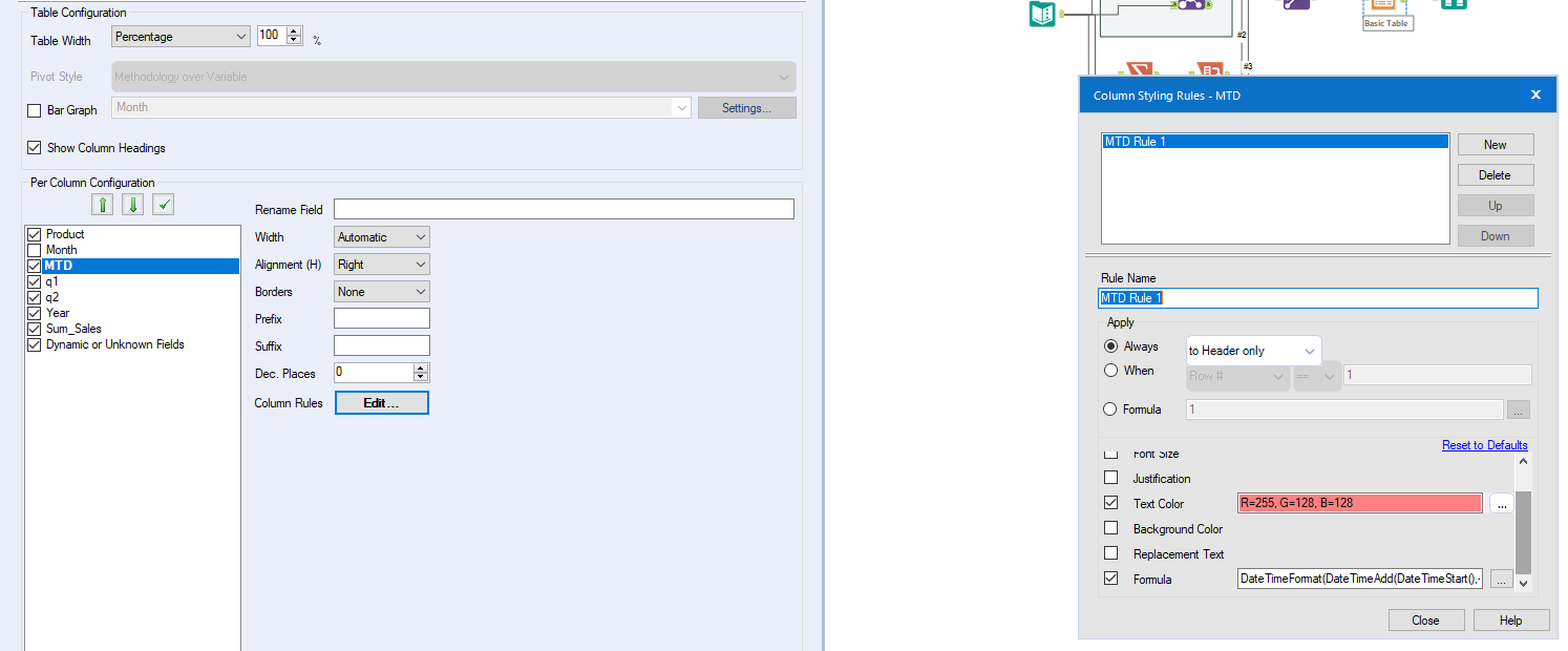 Table tool (reporting) Dynamically Rename Header - Alteryx Community