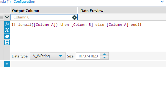 Solved: Take values from 1 column if the other is blank - Alteryx Community