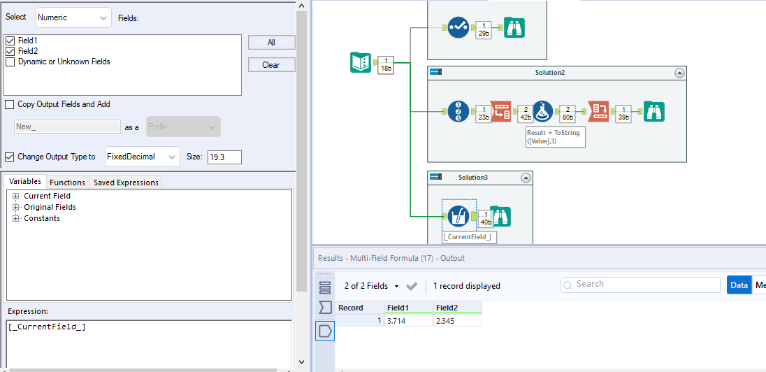 Rounding to thousandth decimal using select - Alteryx Community