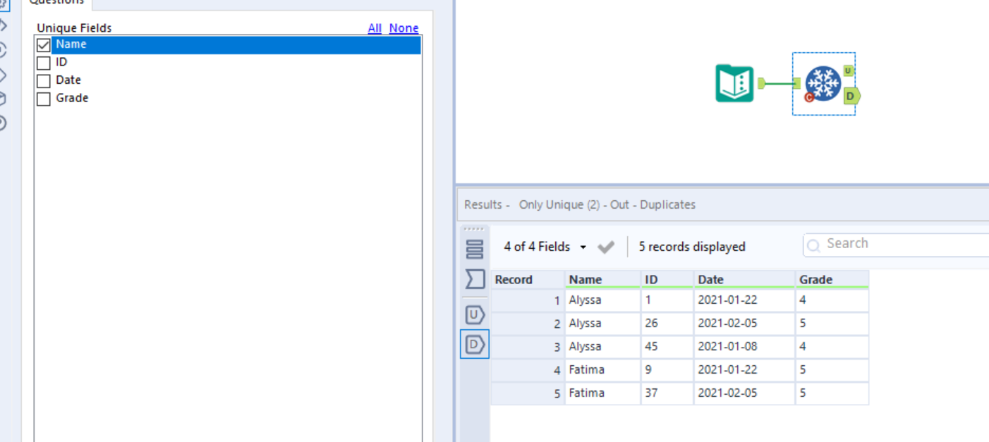 Solved: Remove not duplicates - Alteryx Community