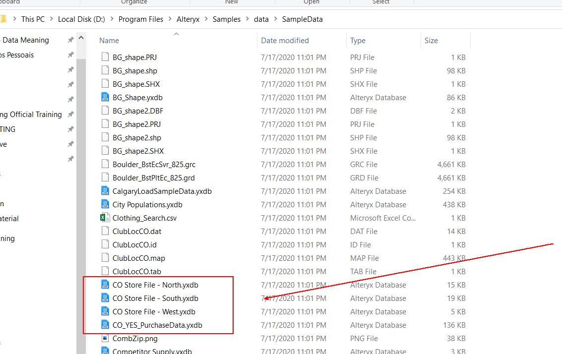Solved: I Can't Find Sample CO Store file - Alteryx Community
