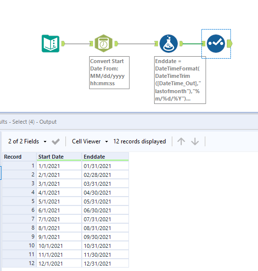 To get end date from start date - Alteryx Community