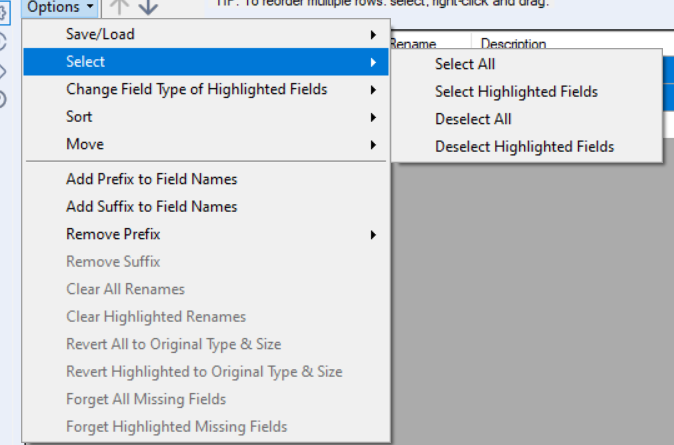 Solved: Any Shortcut Key to deselect the unwanted field - Alteryx Community