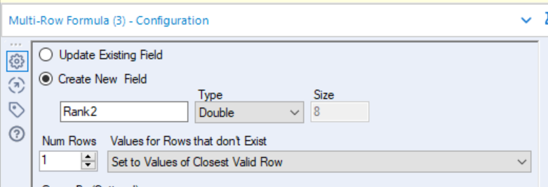 Solved: Multi Row Formula, [row-1] for first row - Alteryx Community