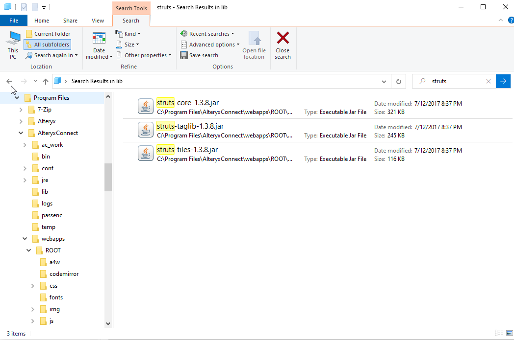 Tenable detects Apache Struts CVE-2011-3923 on Con... - Alteryx Community