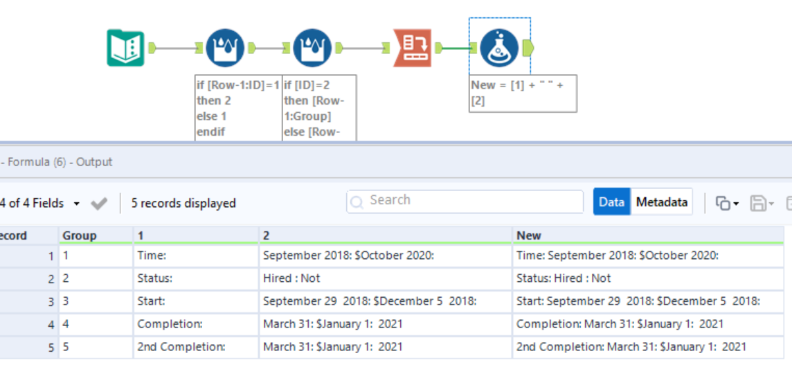 Solved: Moving data to rows - Alteryx Community