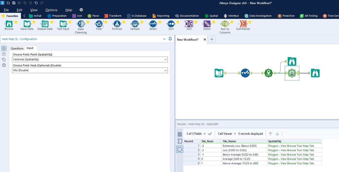 Heat Map won't render (Spatial Analytics) - Alteryx Community