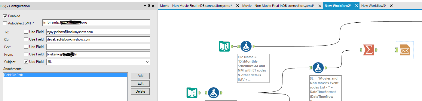 Solved: Sending Email - Alteryx Community
