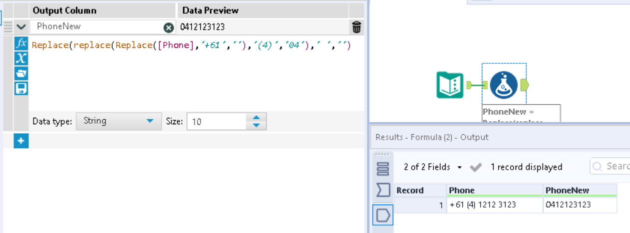 Solved: Change format of Cell/Mobile number - Alteryx Community