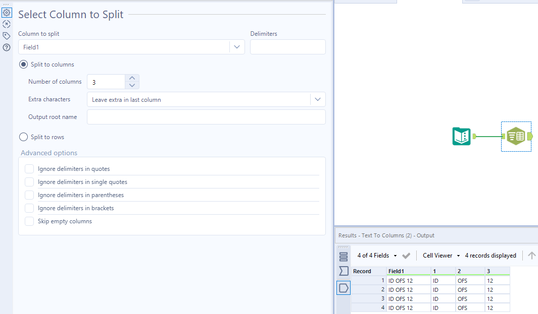 Solved: Text to column (remove space and make three column... - Alteryx Community