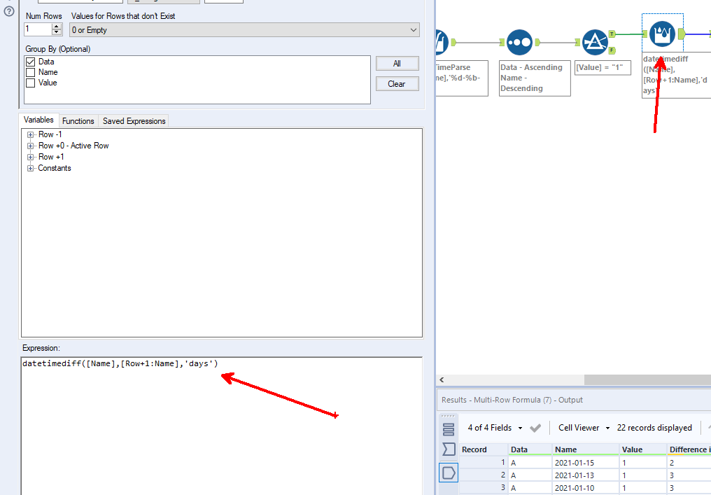 Alteryx Difference Between Two Columns