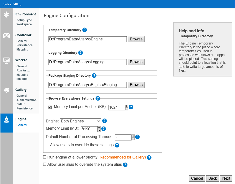 Solved Server Error Unable To Allocate Memory For Temp Alteryx