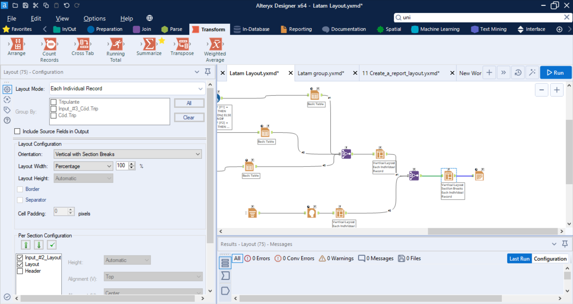 Render: Add header to each layout group - Alteryx Community