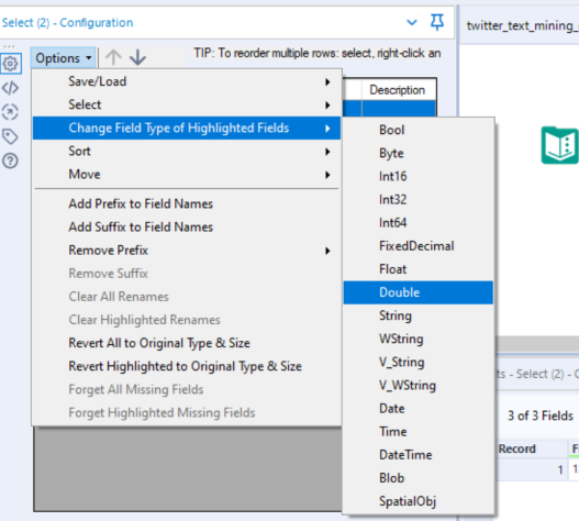 Select Tool - Alteryx Community