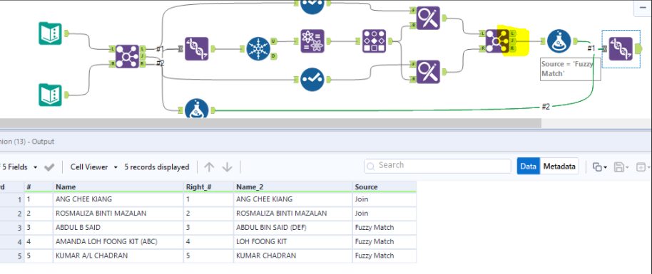 Solved: Comparing two sets of data - Alteryx Community