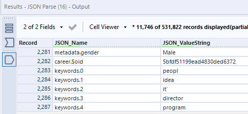 Solved: Reading JSON file off desktop stops at 104 records... - Alteryx ...