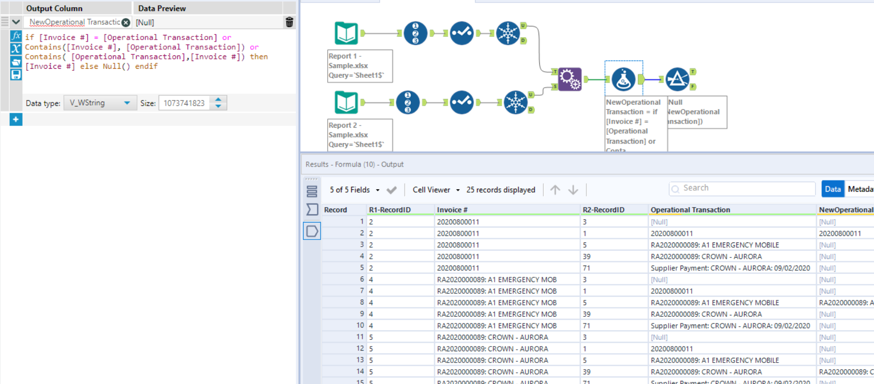 Solved: Cross Reference 2 files with No matching columns - Alteryx Community