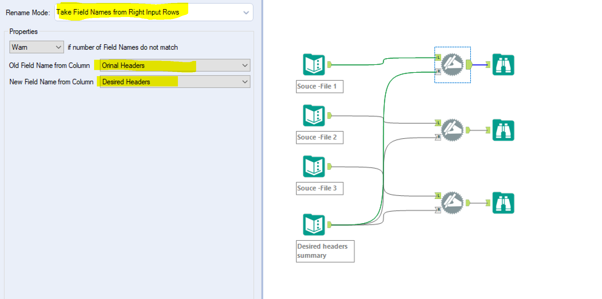 Changing Header Name Dynamically using table heade... - Alteryx Community