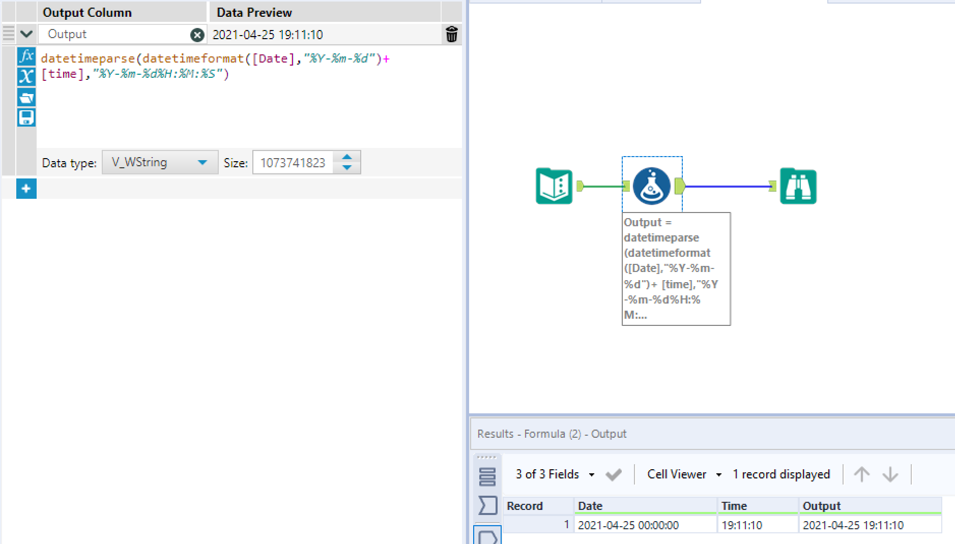 Solved: Add the time to a date field - Alteryx Community