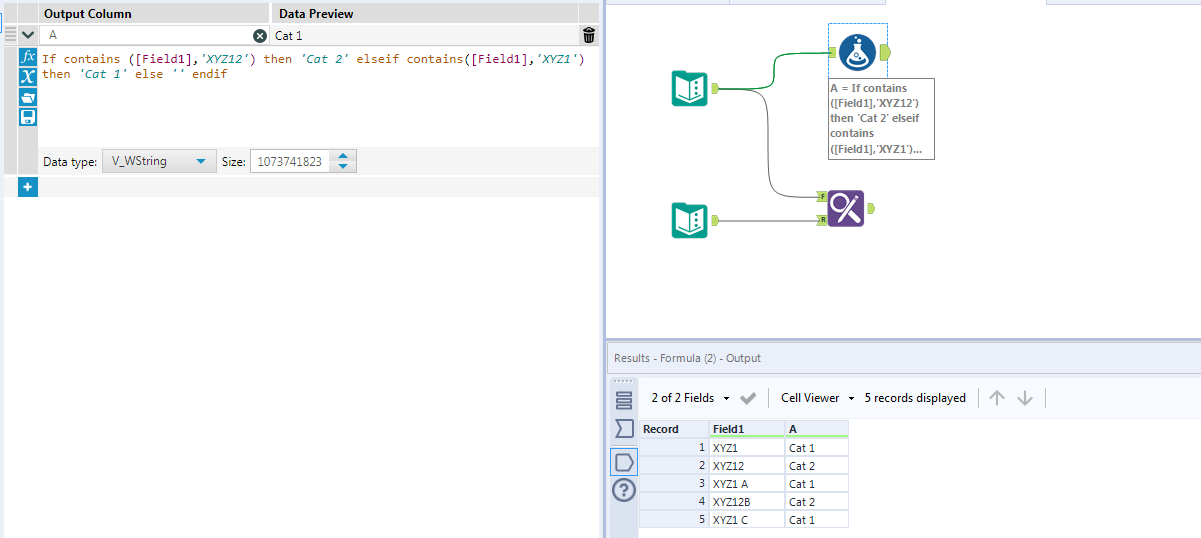 Formula Contain - Alteryx Community