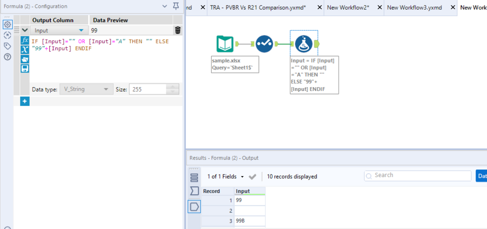 Application of 2 conditions in if statement for sa... - Alteryx Community