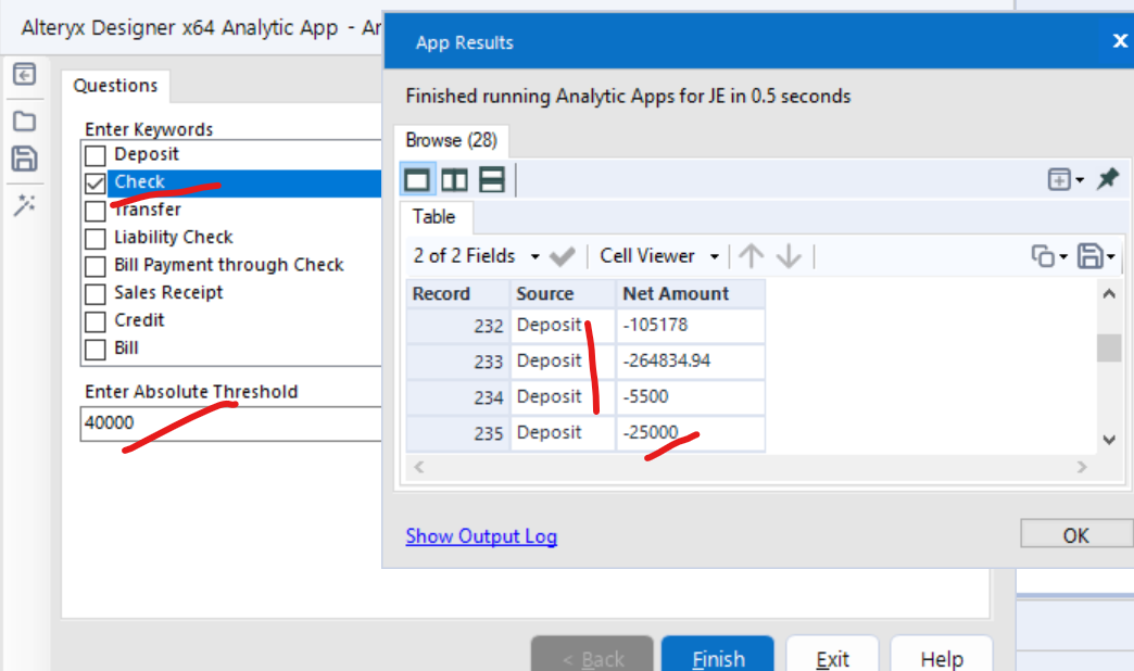 Solved: Analytic Apps to filter Amount above Threshold - Alteryx Community