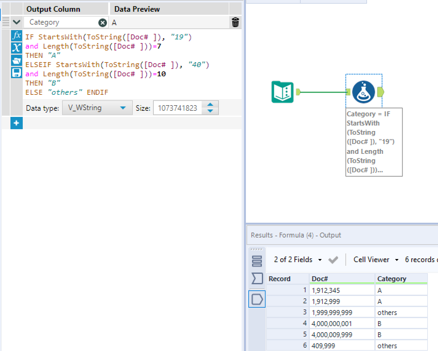 Solved: formula for specific doc #'s - Alteryx Community