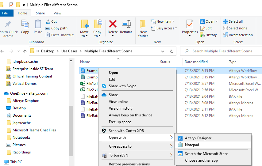 Solved: Looping through the excel files with different sch... - Alteryx ...