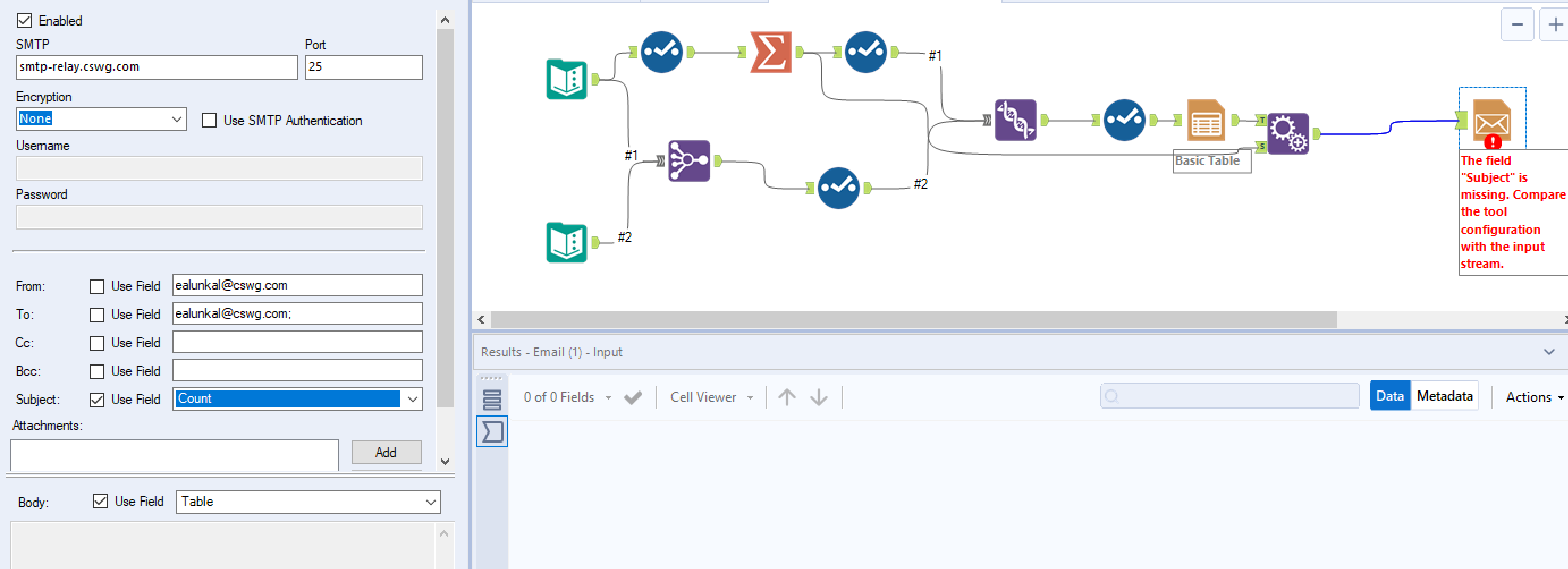 Solved: Getting no valid fields while using use fields for... - Alteryx Community