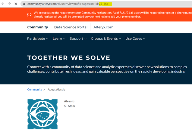 Solved User Id Alteryx Community 