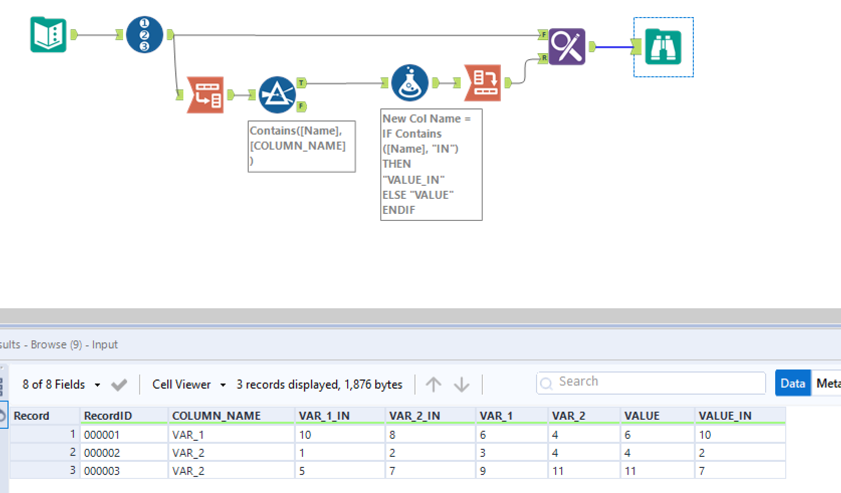 Solved: Formula to pull the value from a column based on t... - Alteryx Community