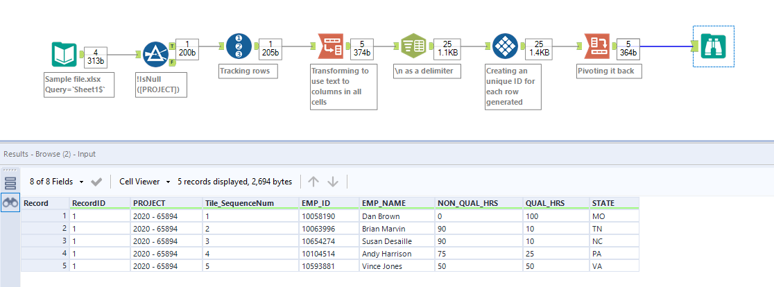 Solved: Embedded newlines in multiple cells - Alteryx Community