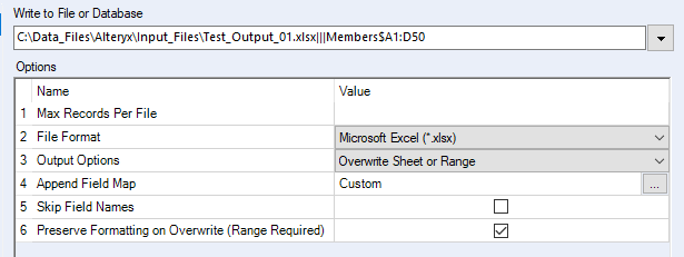 Solved: Preserving Excel Formatting on Dynamic Output File... - Alteryx Community
