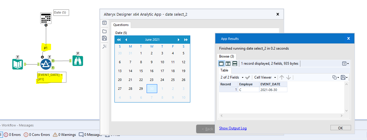 Date selection using date interface - Alteryx Community