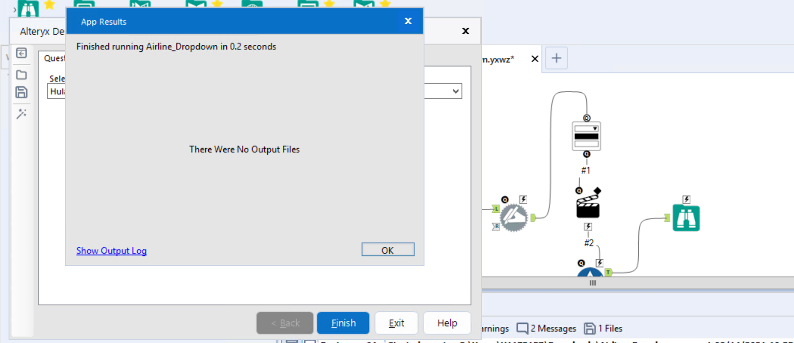 Solved Error Unable To Create A Dropdown For Airline Usi Alteryx Community 