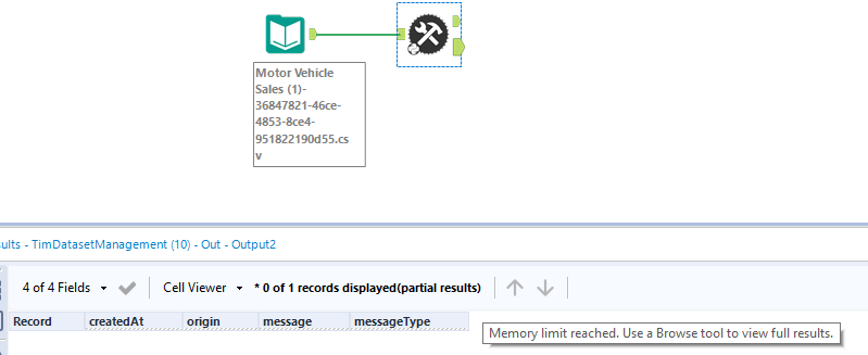 Two custom output anchors result in memory issue - Alteryx Community