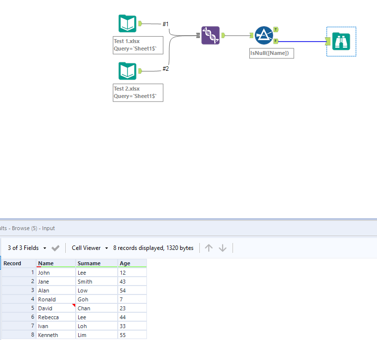 Solved: Workflow - Combining 2 excels data - Alteryx Community