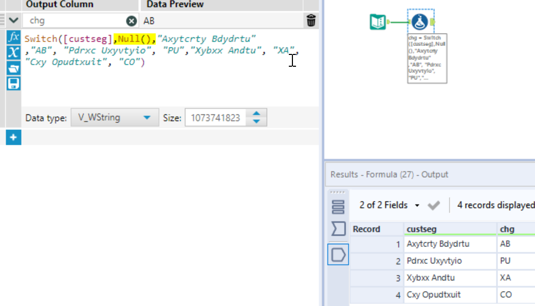 Solved: Change Cust Name with Formula function - Alteryx Community